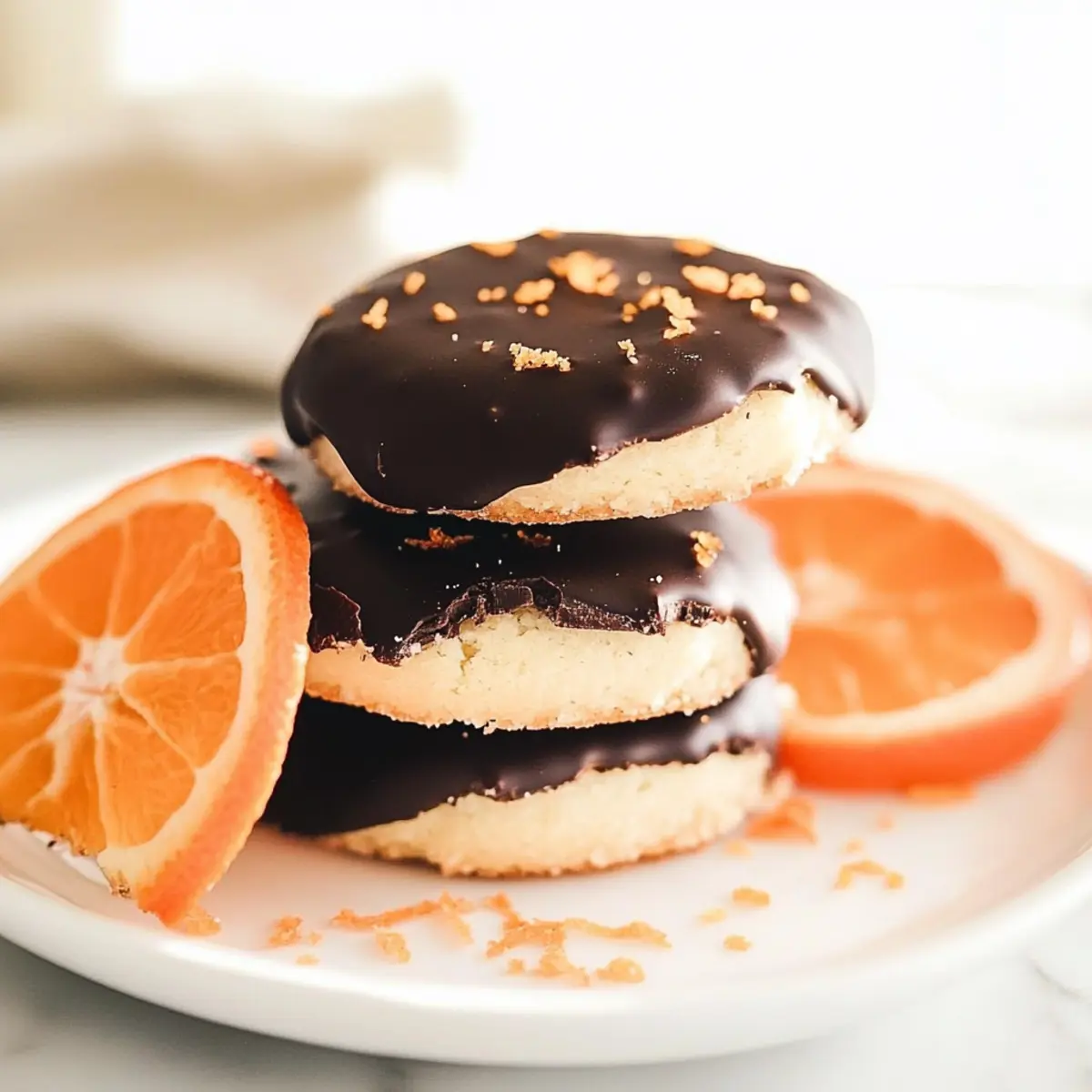 Irresistible Chocolate Dipped Orange Shortbread Cookies