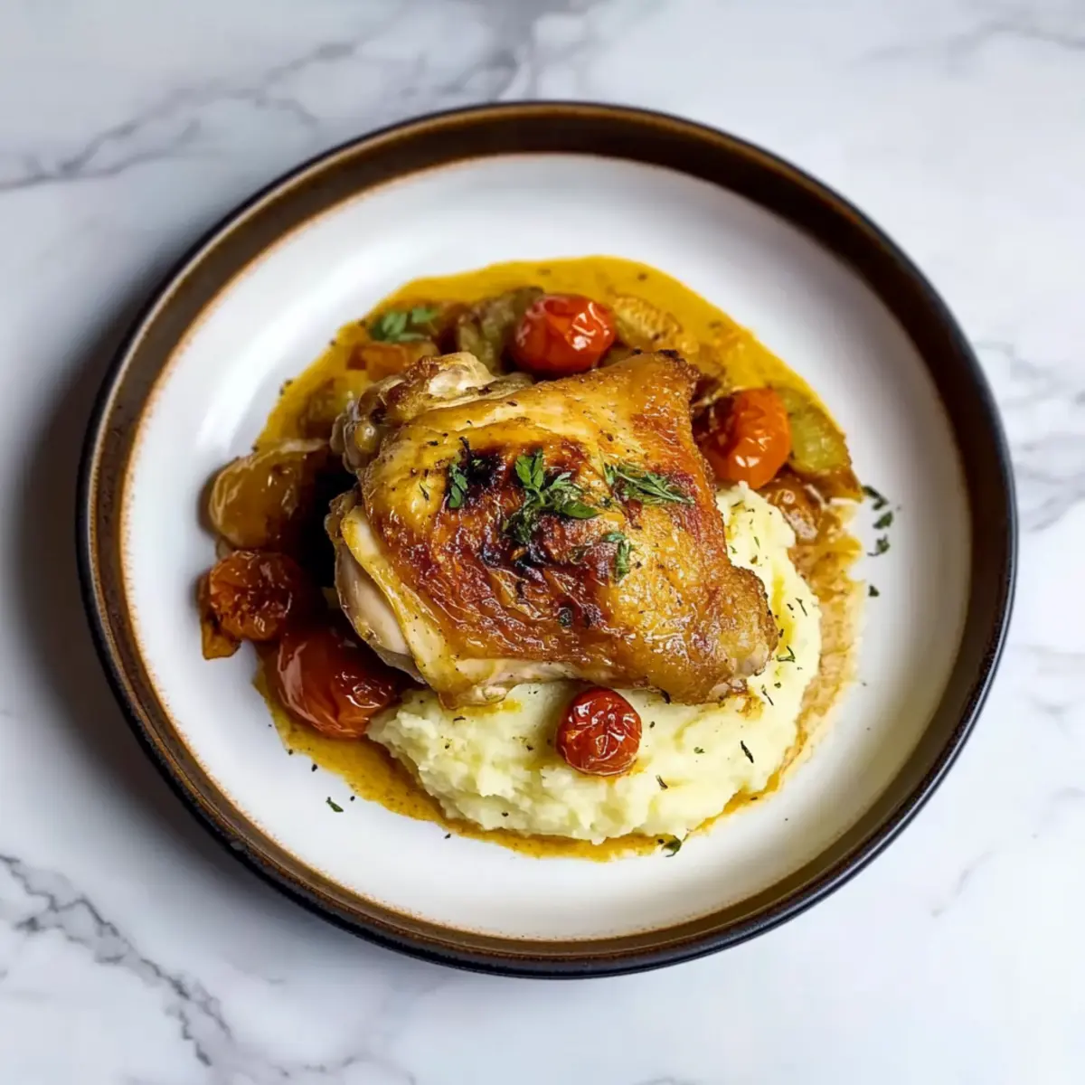Easy Roast Chicken and Fennel with Creamy Mashed Potatoes