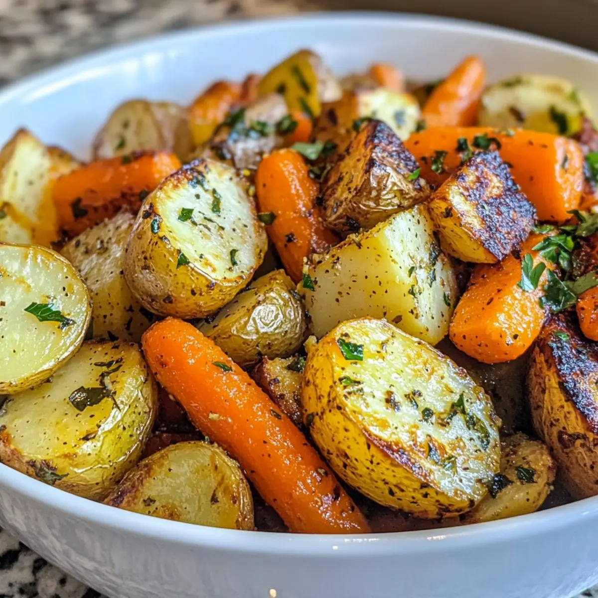 Easy Garlic Herb Roasted Potatoes, Carrots, and Zucchini